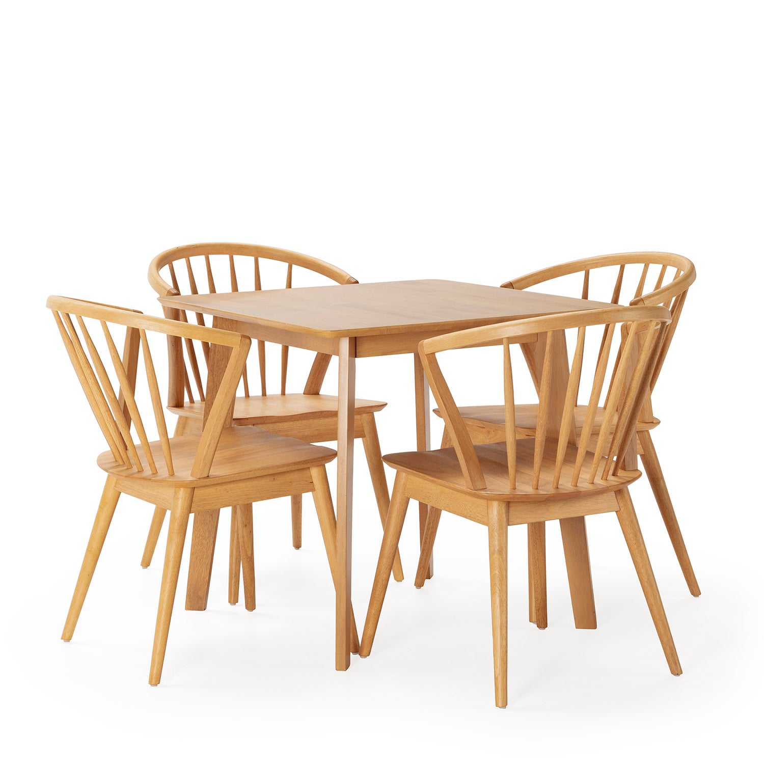 Ensemble table 80x80 cm et 4 chaises de salle à manger Mura Chêne ...