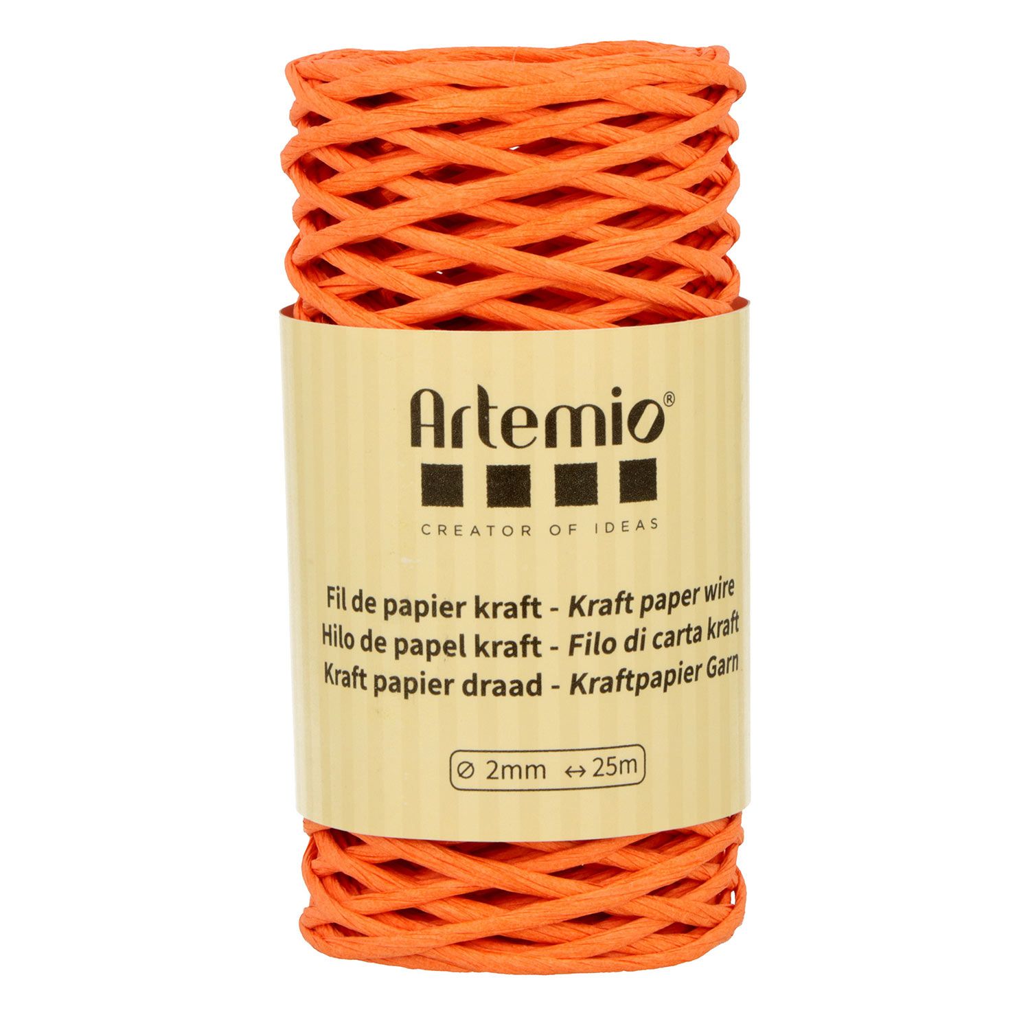 Fil de papier kraft orange 2mm x 25 m - Artemio | Leroy Merlin