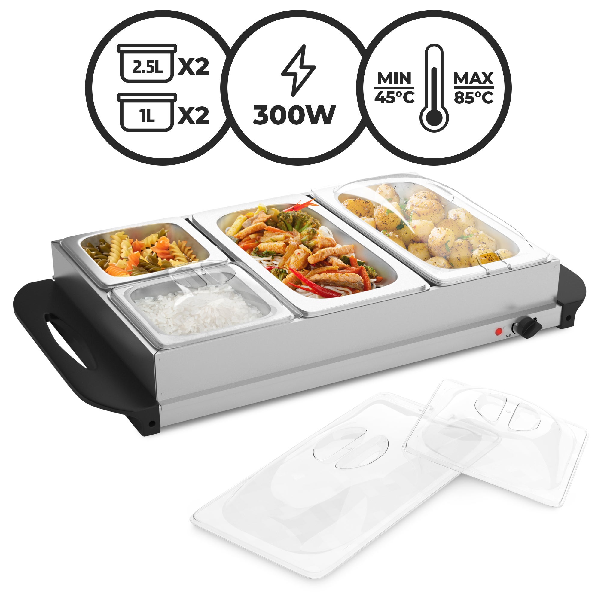Calentador de comida eléctrico, bandeja para alimentos, calienta platos ...