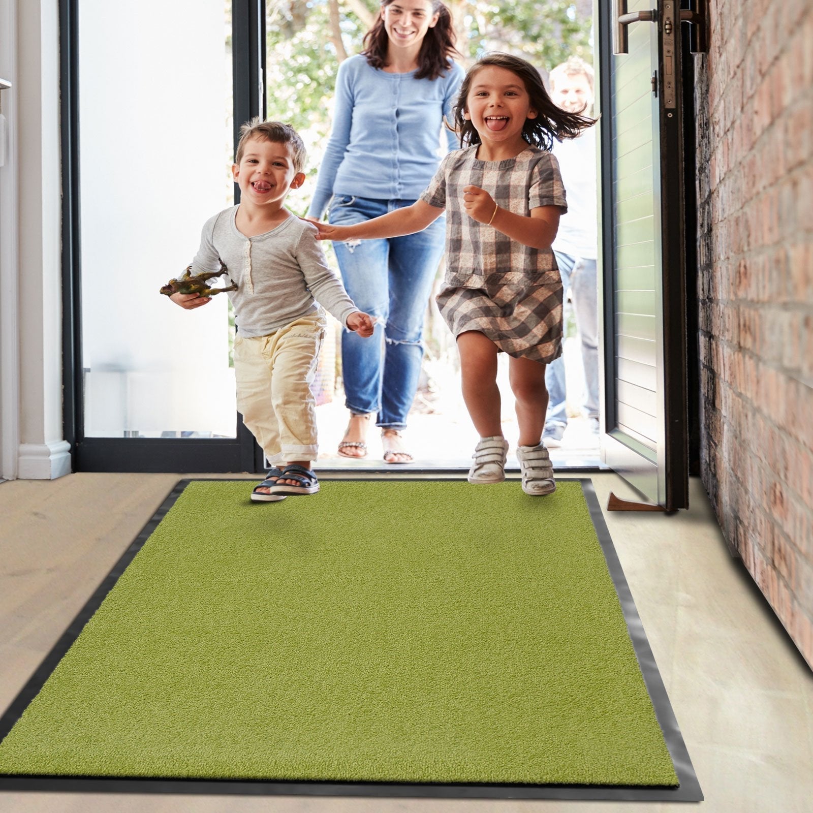 Tapis antidérapant très absorbant Monochrom Vert citron 60 x 90 cm ...
