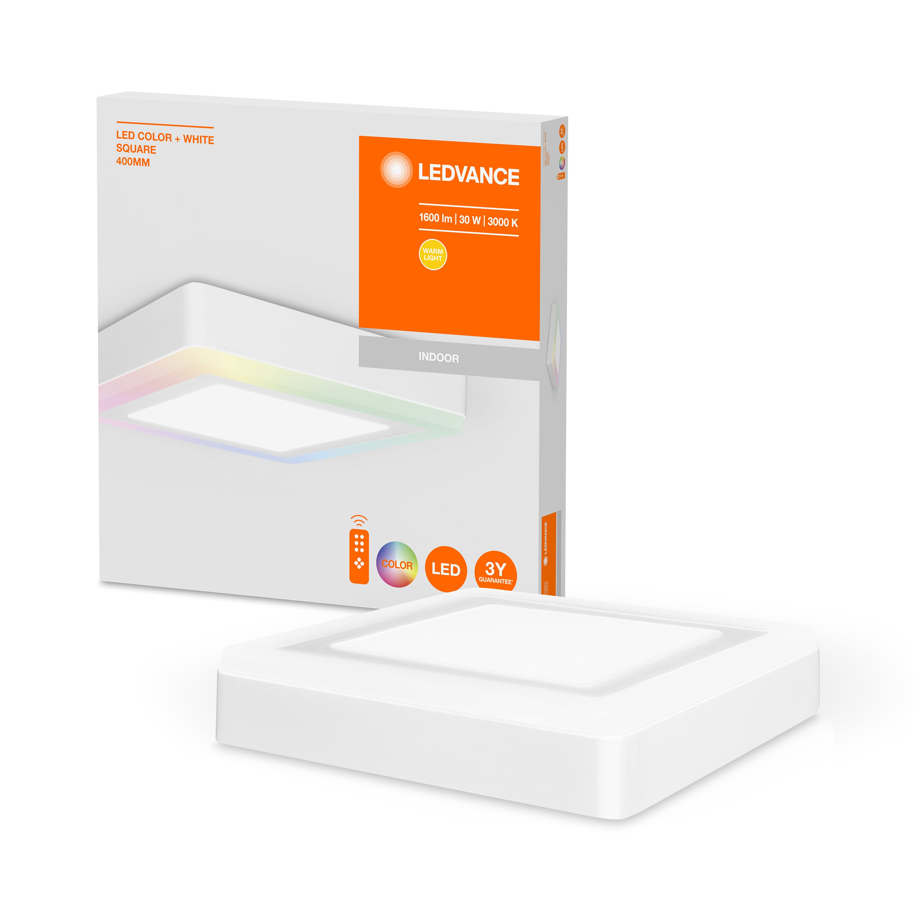 LEDVANCE Luminaria LED de pared y techo, LED COLOR + WHITE / 38 W, 220 ...