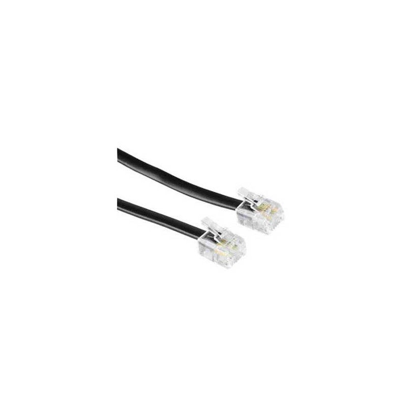 Cordon rj11 adsl 2m noir longueur 2m - gaine plate Itc 3912 | Leroy Merlin