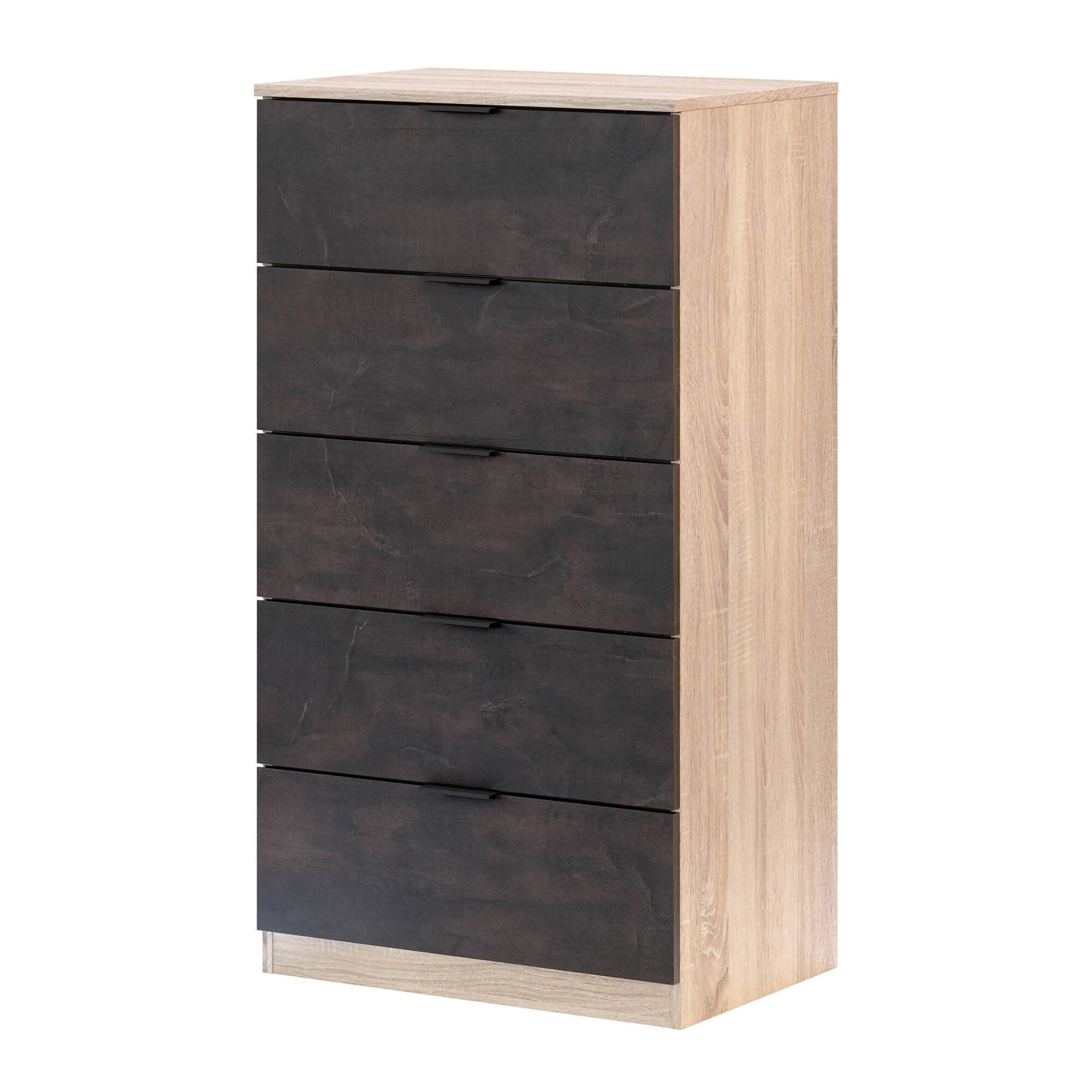 Commode Armenia, commode à 5 tiroirs, commode pour la chambre, commode ...