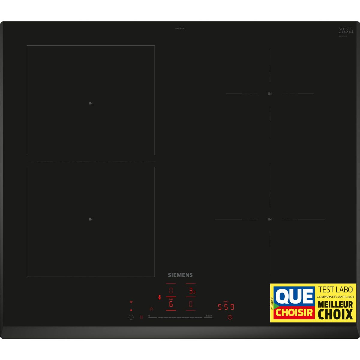 Table induction SIEMENS ED651HSB1E | Leroy Merlin
