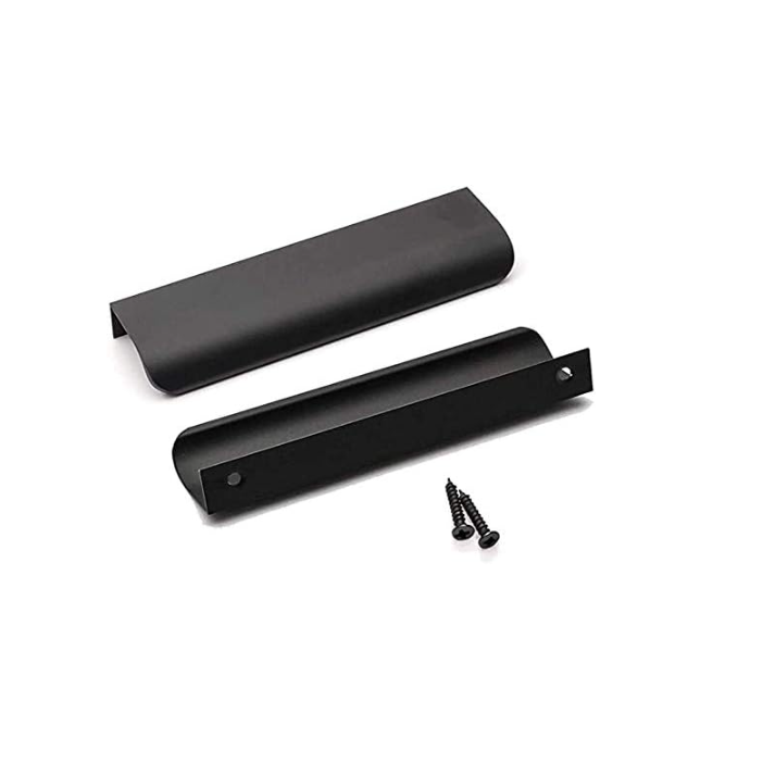 Lot De 5 Poignee de Meuble Cuisine Invisible - Poignée Cuisine Noir Mat ...