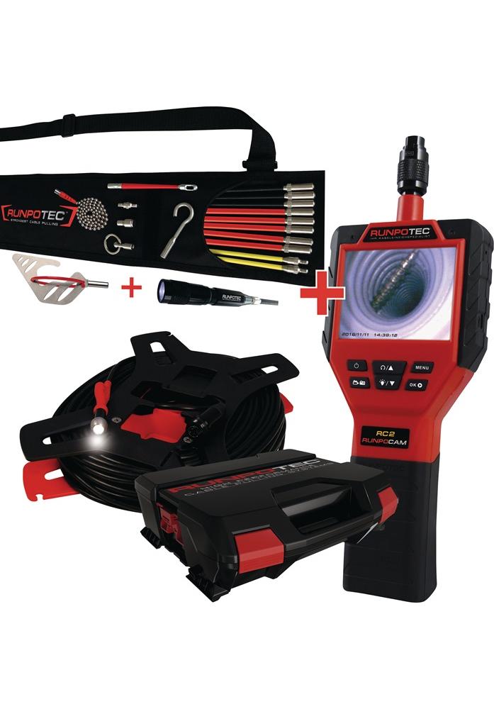 Runpotec Caméra à tube RC 2 longueur du câble : 30 m tiges Runpo ...