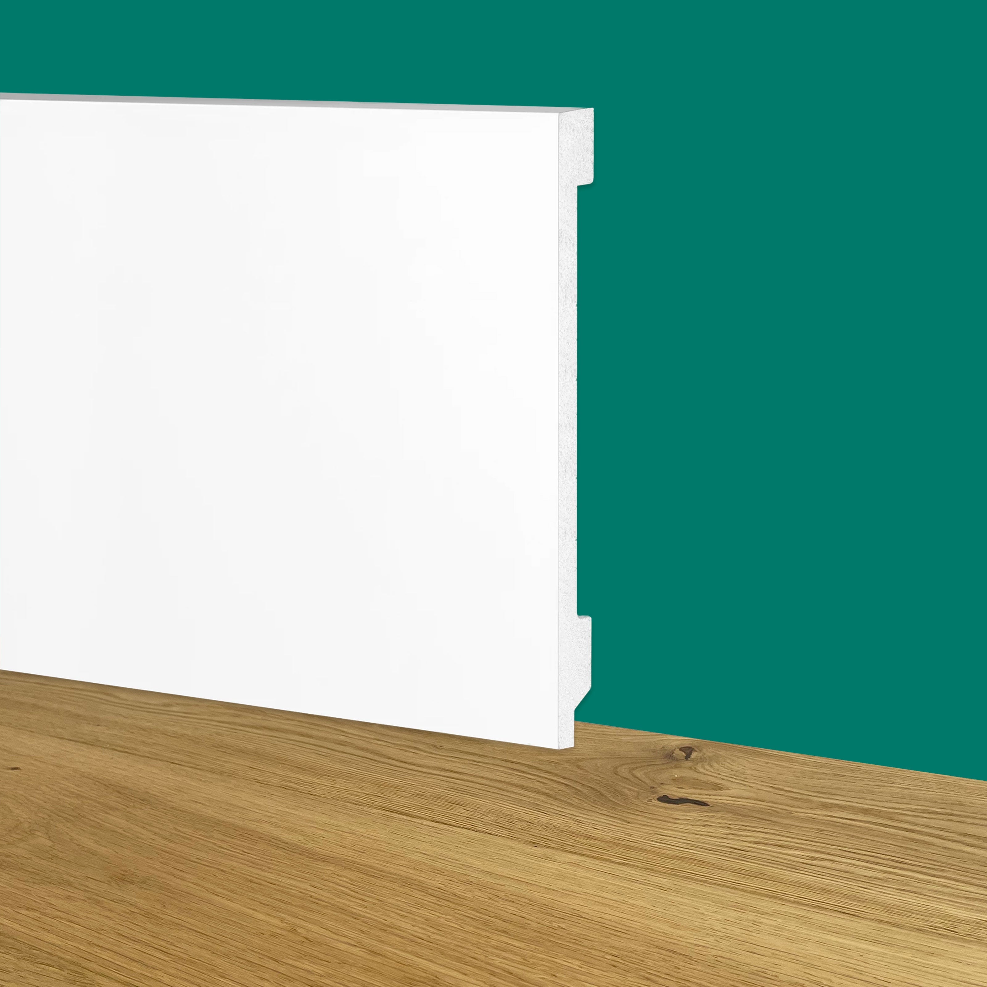 Plinthe BLANC Presse-étoupe carré 150x15 en POLYMÈRES - Polystructuré 1 ...