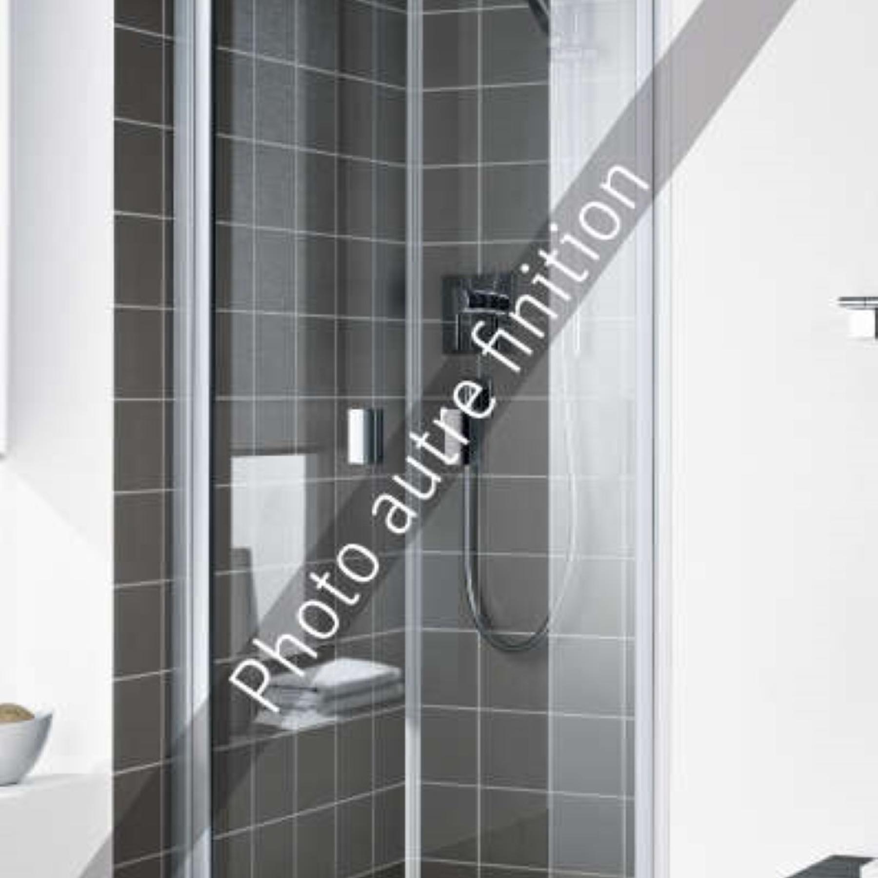 Parete doccia 2 persiane larghezza 80cm altezza 200 cm profilo argento ...