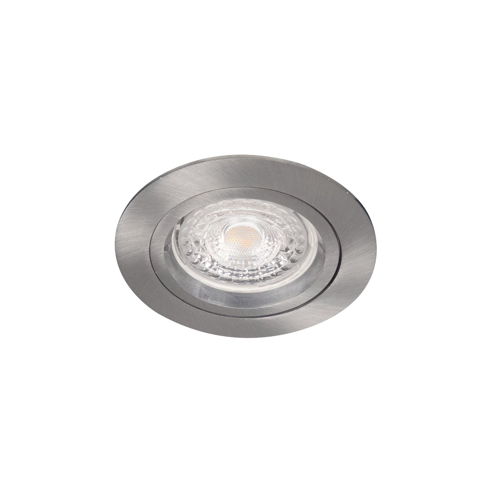 Spot BE BEST 1/4 de tour IP65 BBC GU5.3 rond fixe, alu brossé IP65 ...