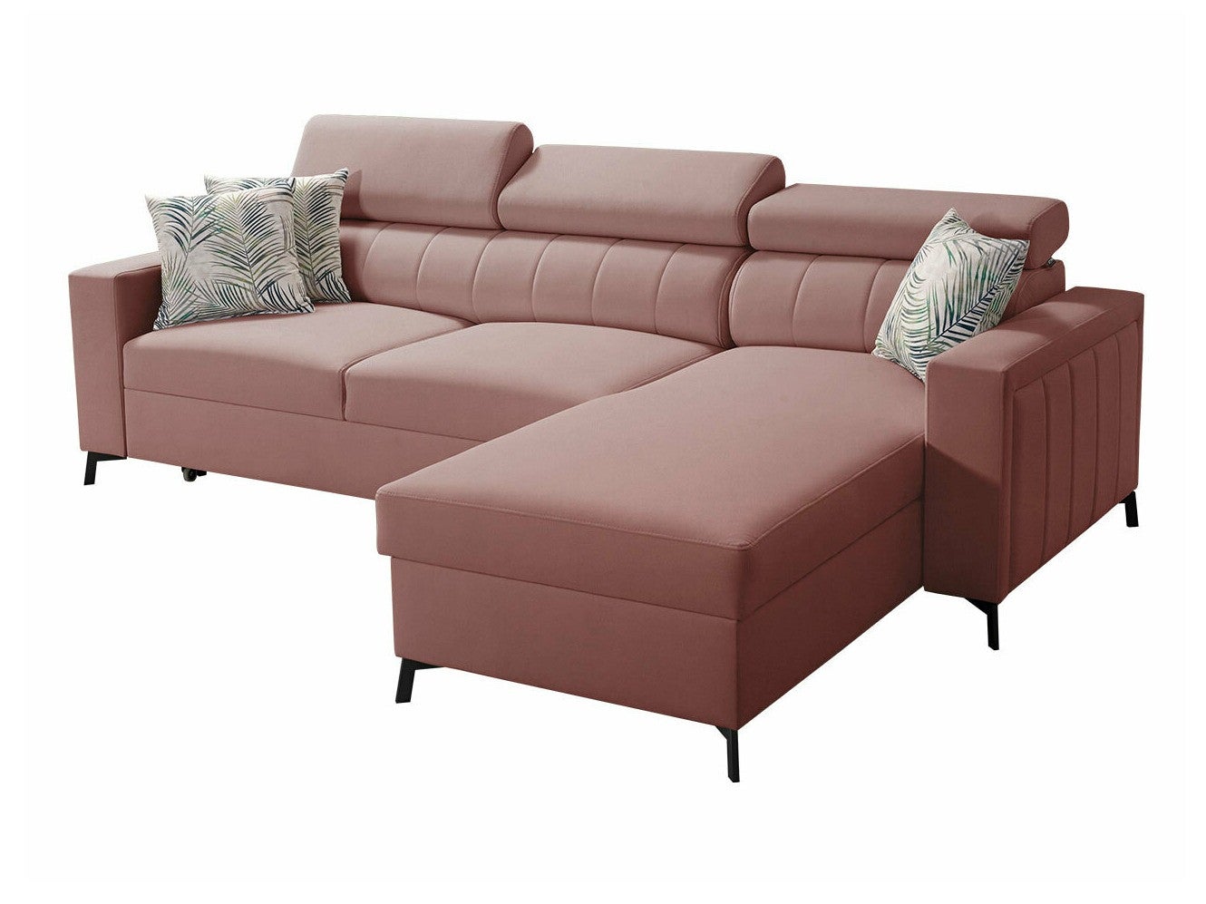 Canapé d'angle Sarasota 150, Rose, Disponible, 267x183x83cm | Leroy Merlin