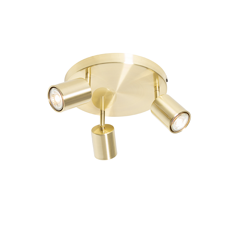 Spot de plafond java - 3 lumière - Ø 25 cm - Doré/Laiton - Moderne ...
