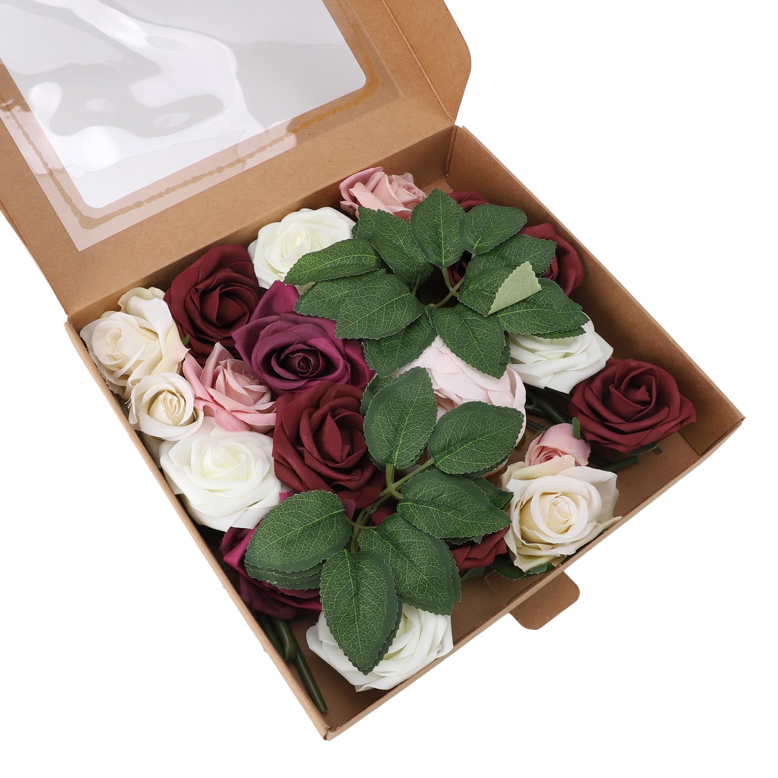 Flor de imitación, suave, flexible, a prueba de decoloración, rosa ...