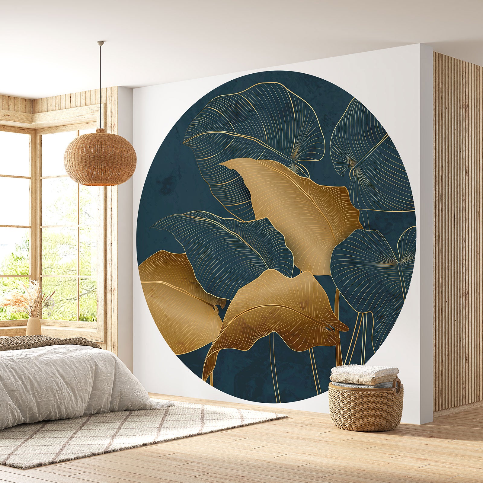 Papier peint rond / cercle - Motif botanique 3617689741123 - Diamètre ...