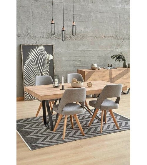 Salle à manger TRINITY bois et noir | Leroy Merlin