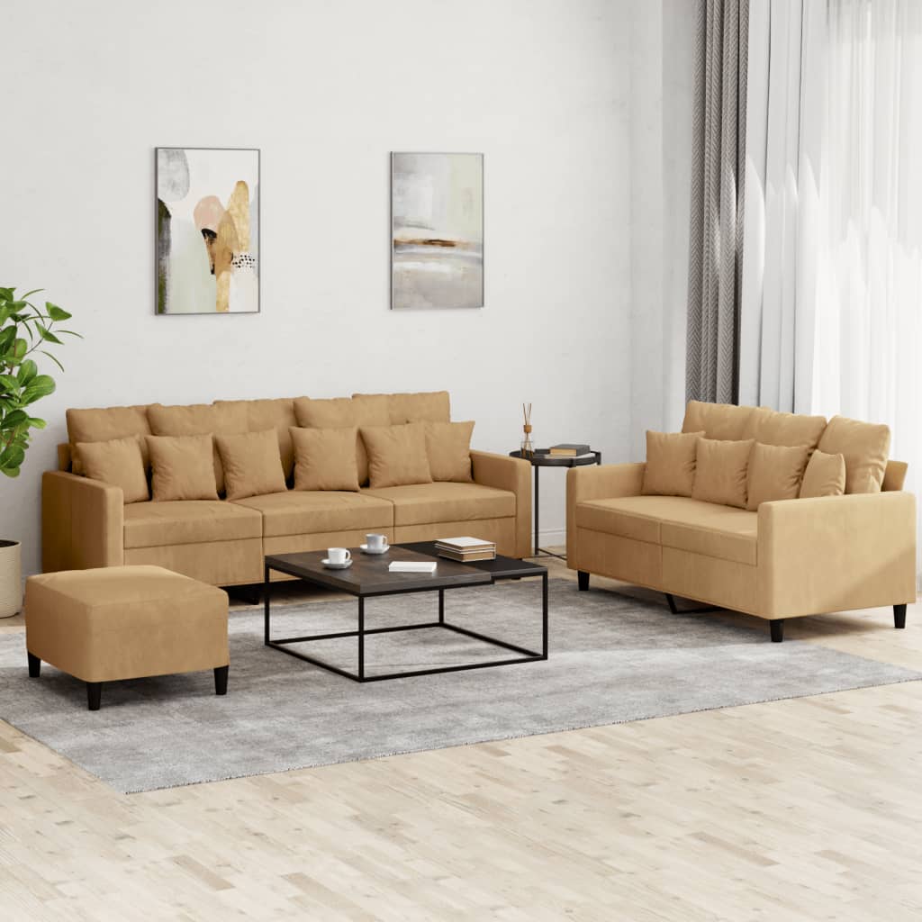 Ensemble de canapés 3 pcs，Sofa pour Salon，Banquette avec coussins ...