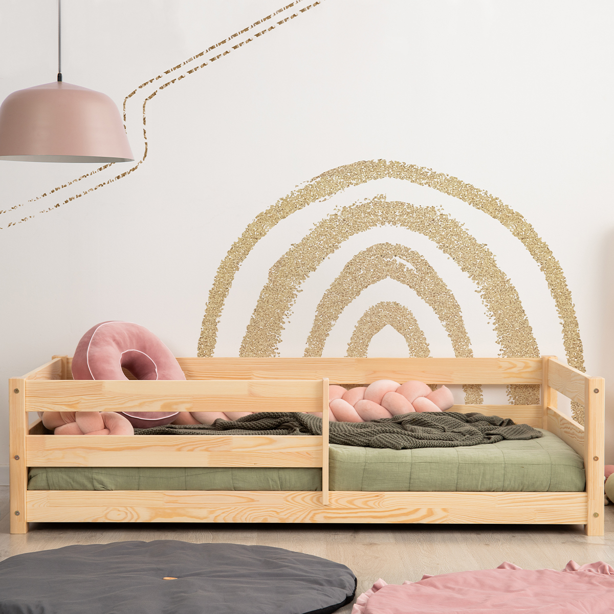 Letto 90x190 compresa la rete a doghe Diane Bois | Leroy Merlin