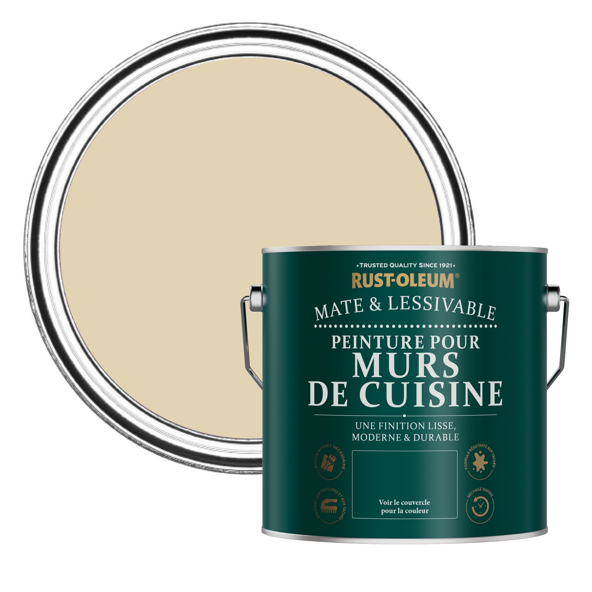Rust-Oleum Peinture Beige Lessivable pour Murs de Cuisine, Finition ...