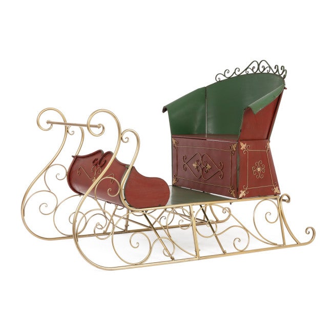 Traîneau décoratif de Noël rouge « DASHER » H150 | Leroy Merlin