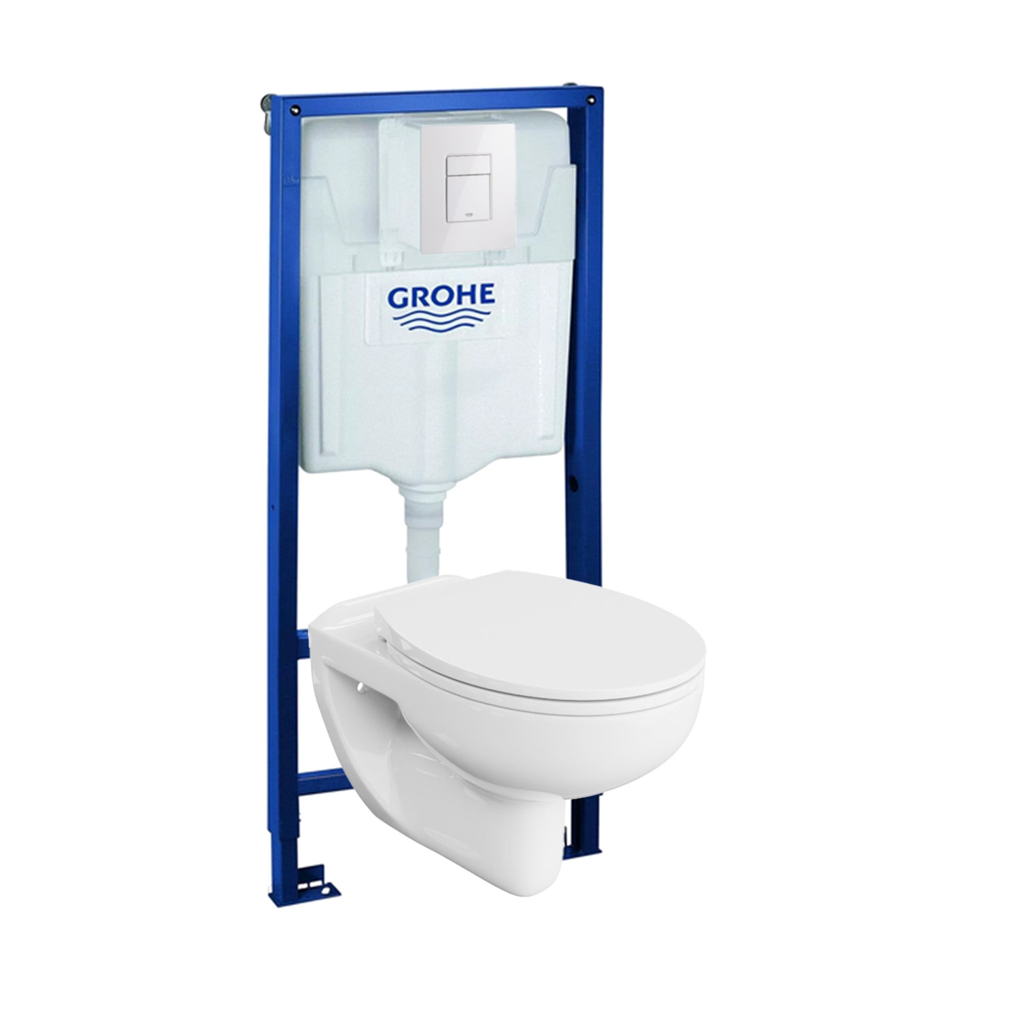 GROHE Bâti-support Solido + Lavita WC Arctic suspendu blanc sans bord ...