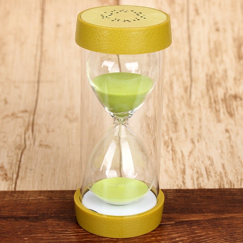 Sablier minuteur cuisine verre, 30 minutes, couleur kiwi, coffret ...