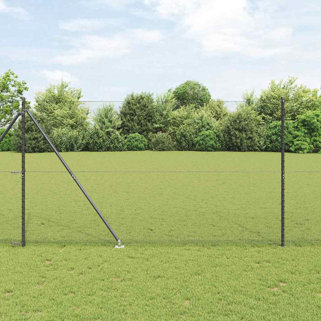 Poste de Valla Gris 10 x 1,5 m (malla de 13 mm) Acero y PVC vidaXL ...