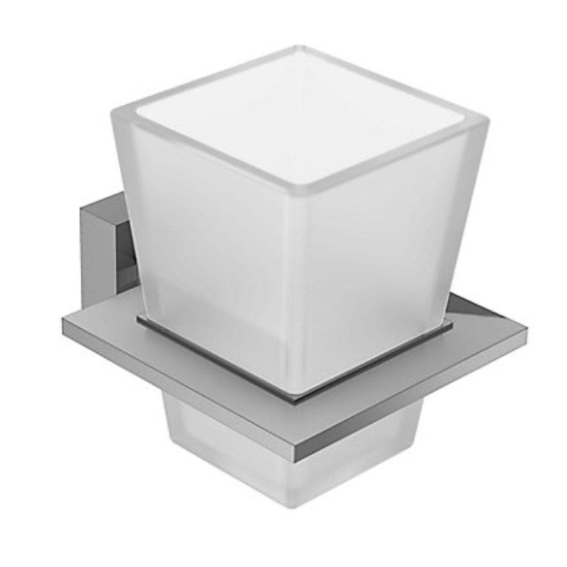 JACOB DELAFON Portavasos moderno cromado con cristal | Leroy Merlin