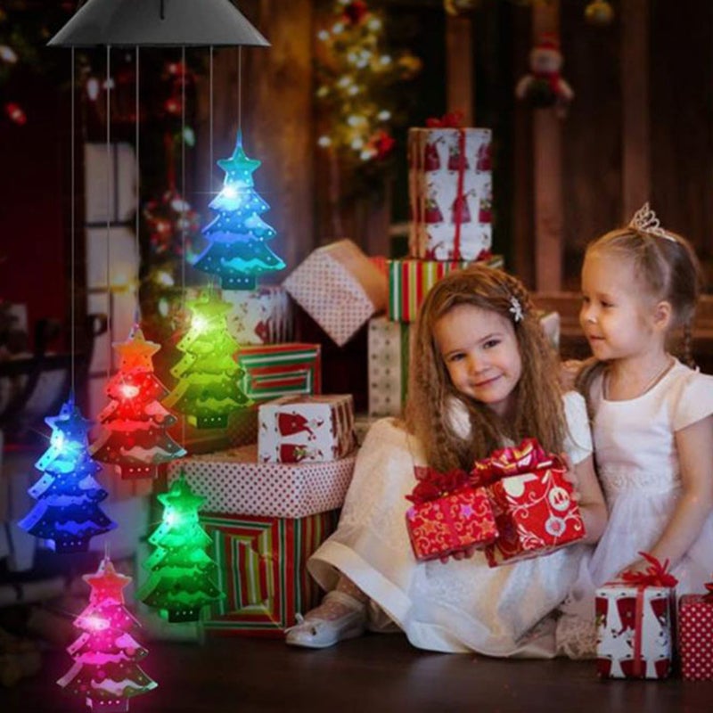 Lampe carillon solaire bonhomme neige – Couleurs changeantes, batterie ...