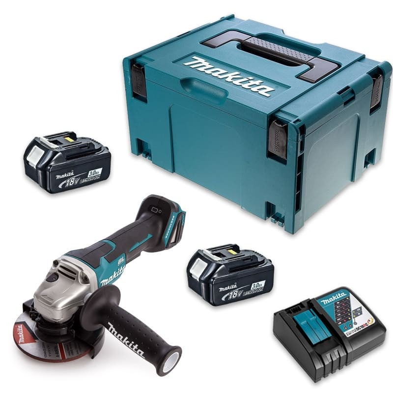 Meuleuse d'angle 18V LXT Ø125 mm (2x3,0 Ah) en MAKPAC - MAKITA ...