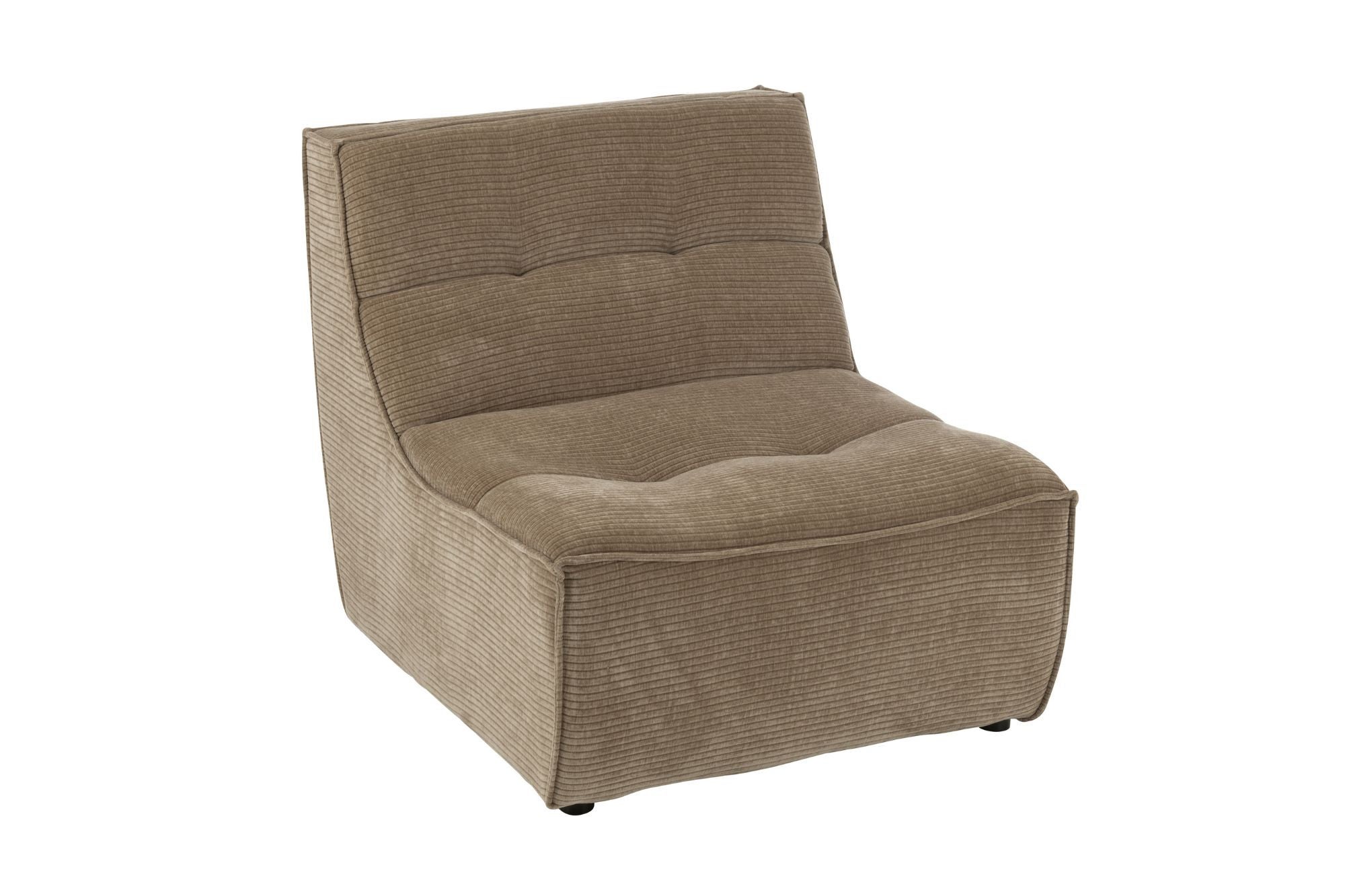 Fauteuil chauffeuse lounge en velours côtelé - LORENZO | Leroy Merlin