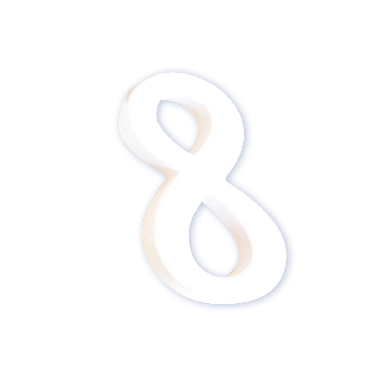 Chiffre 8 papier mâché blanc 12cm | Leroy Merlin