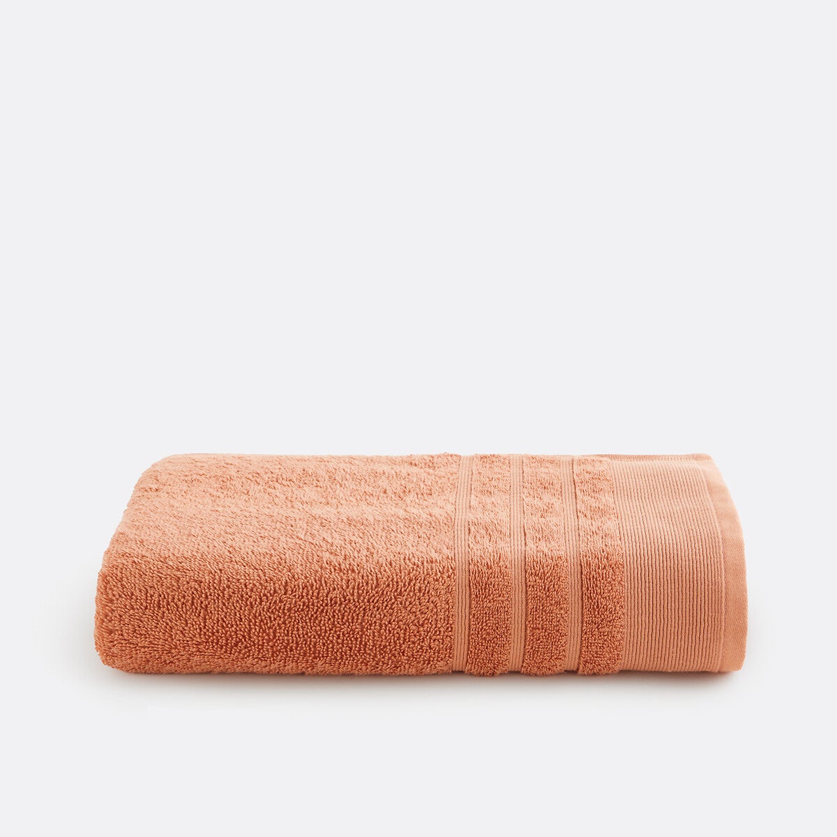 Drap de bain éponge bouclette 600 g/m2, Zavara - Argile - 70 x 140 cm ...