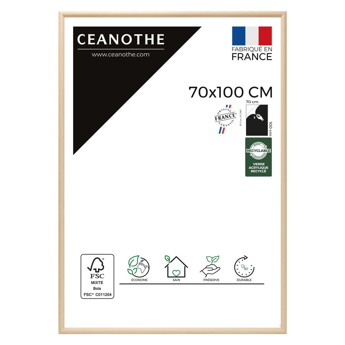 Cadre photo Essentiel exposition brut 70x100 cm | Leroy Merlin