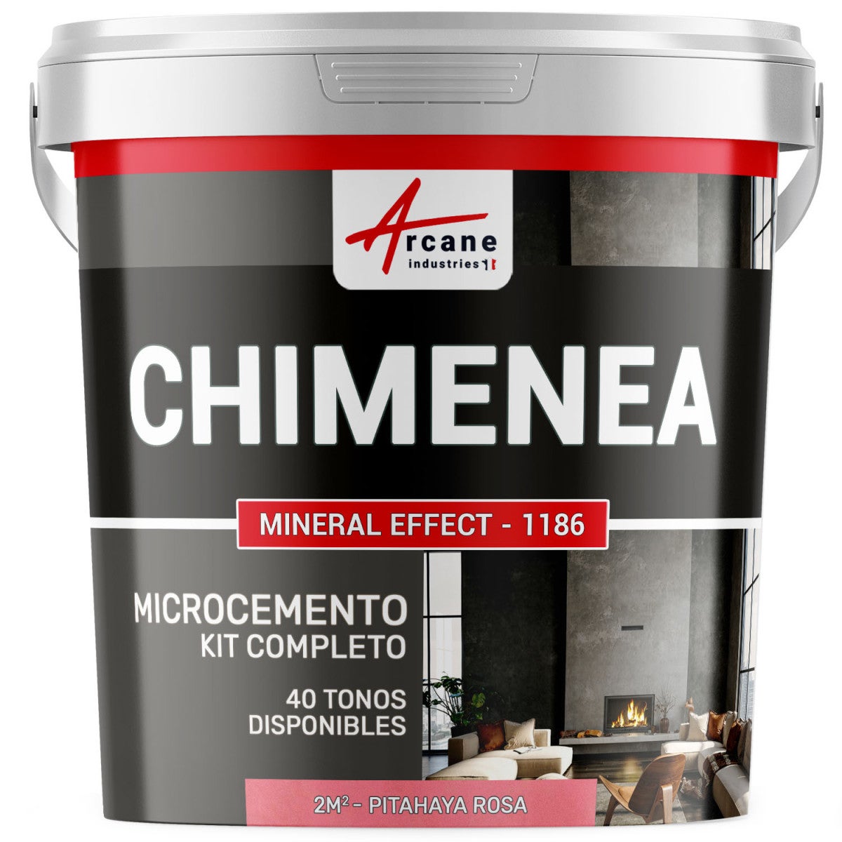Kit microcemento para chimenea - 2 m² (en 2 capas) Pitahaya Rosa ...