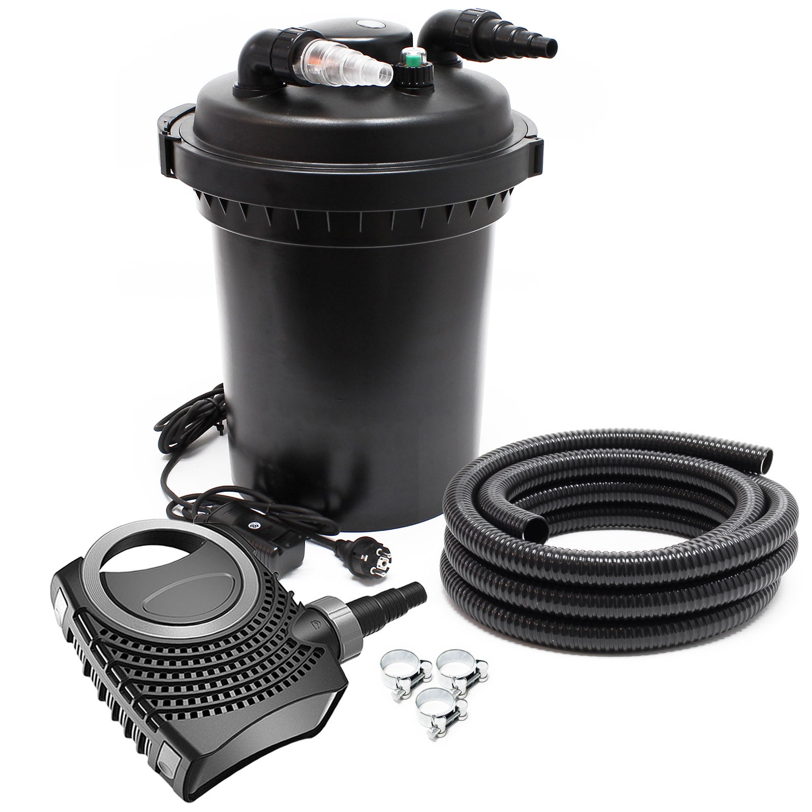 SunSun Set filtrante per laghetto CPF-380 fino a 12000l UVC 11W Pompa ...
