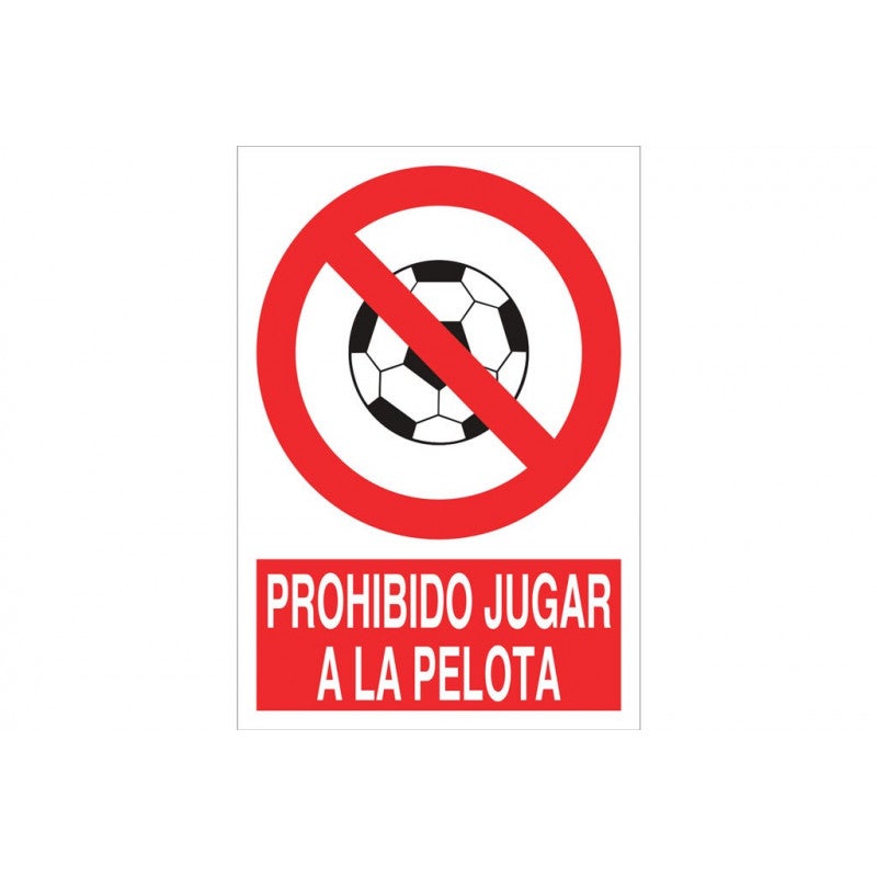 Señal de Prohibido jugar a la pelota COFAN | Leroy Merlin