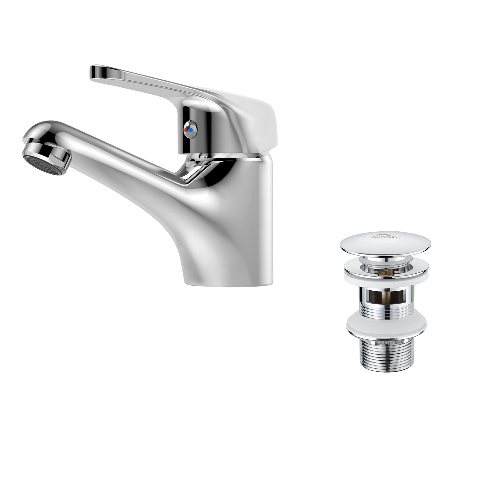 Auralum MAX Miscelatore per lavabo senza tirante di scarico, rubinetto ...