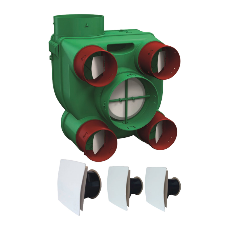 Kit VMC simple flux autoréglable basse consommation ARIANT + 3 bouches ...