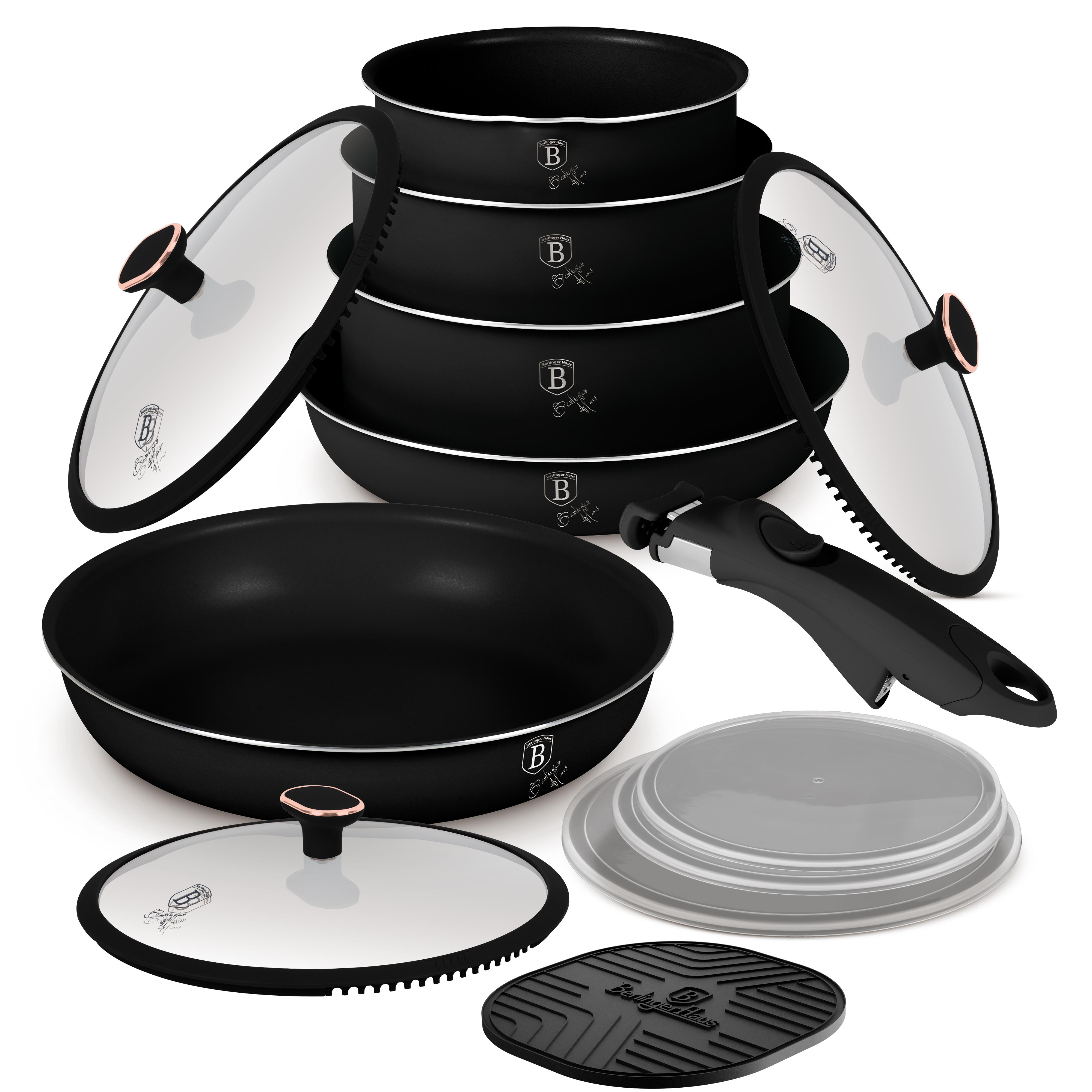Batterie de cuisine 13 pièces, collection Black Rose | Leroy Merlin