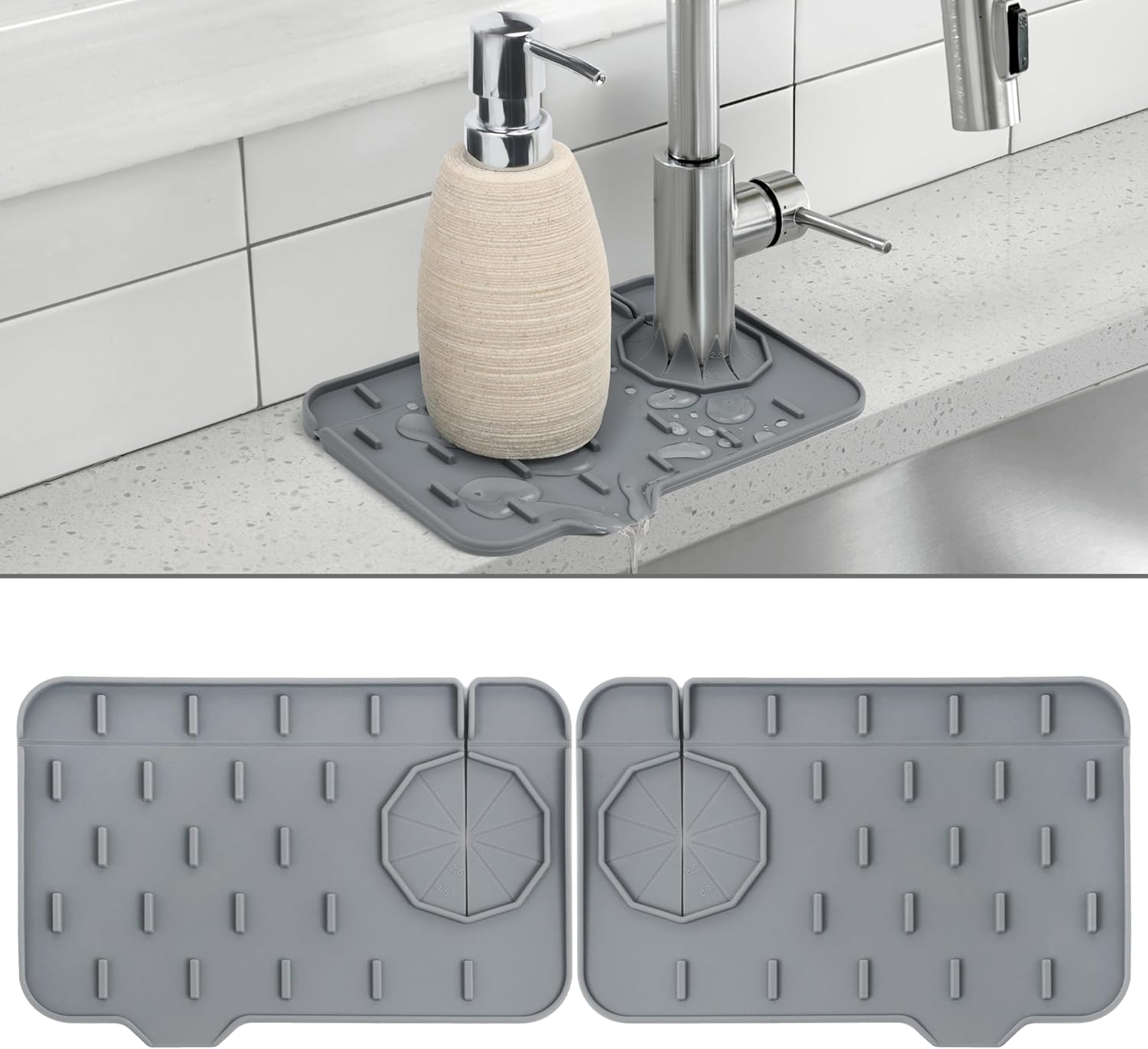 Mini-évier [ensemble de 2 pièces] - Receveur de robinet en silicone ...