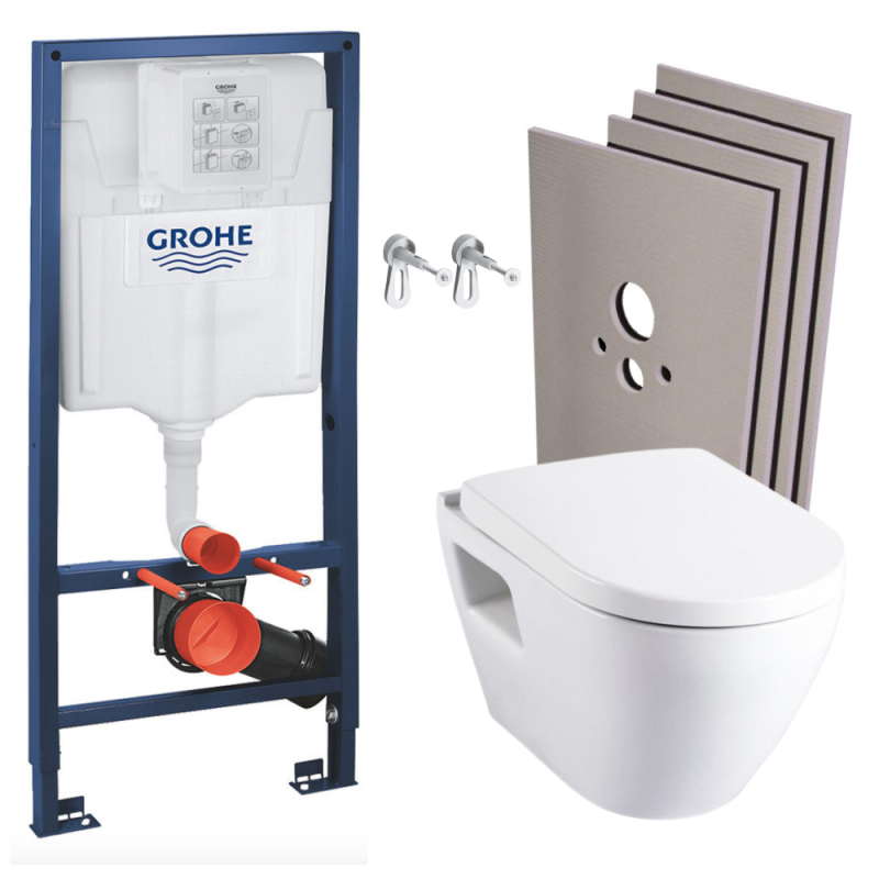 Grohe Pack WC Bâti-support Rapid SL + WC Serel SM10 + Abattant ...