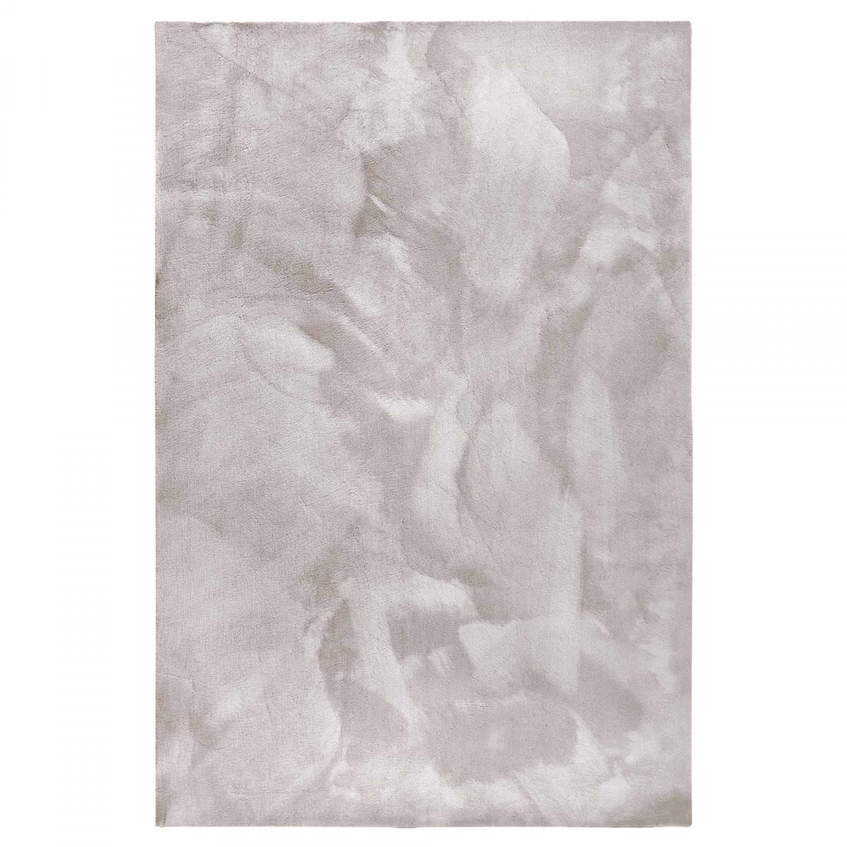 Tapis salon 160 x 230 cm, motif faux uni, rose, beige, structure plate ...