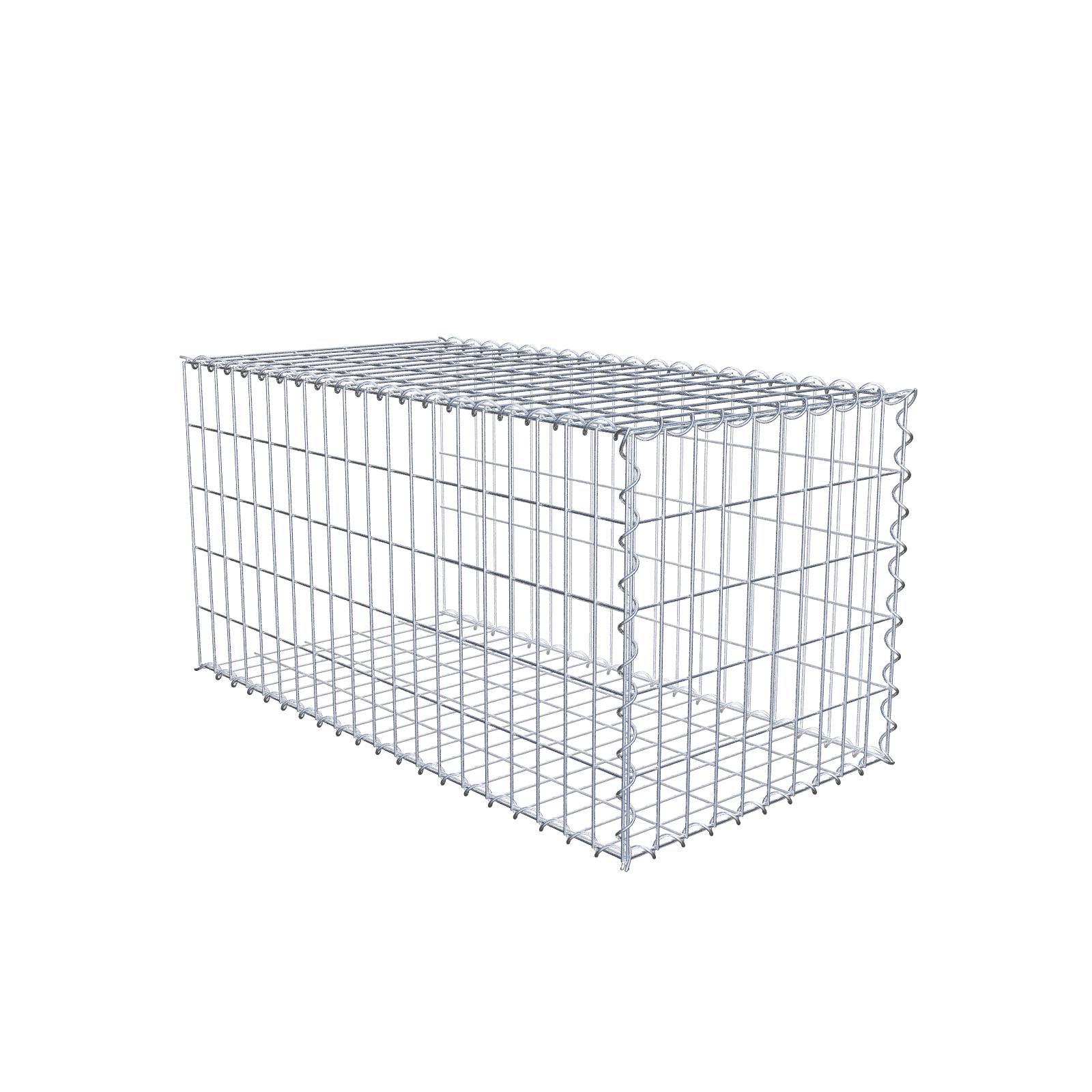 Gabion à monter en longueur 100 cm x 50 cm x 50 cm (L x H x P), maille 5 x 10 cm, Spirale, Avert ...