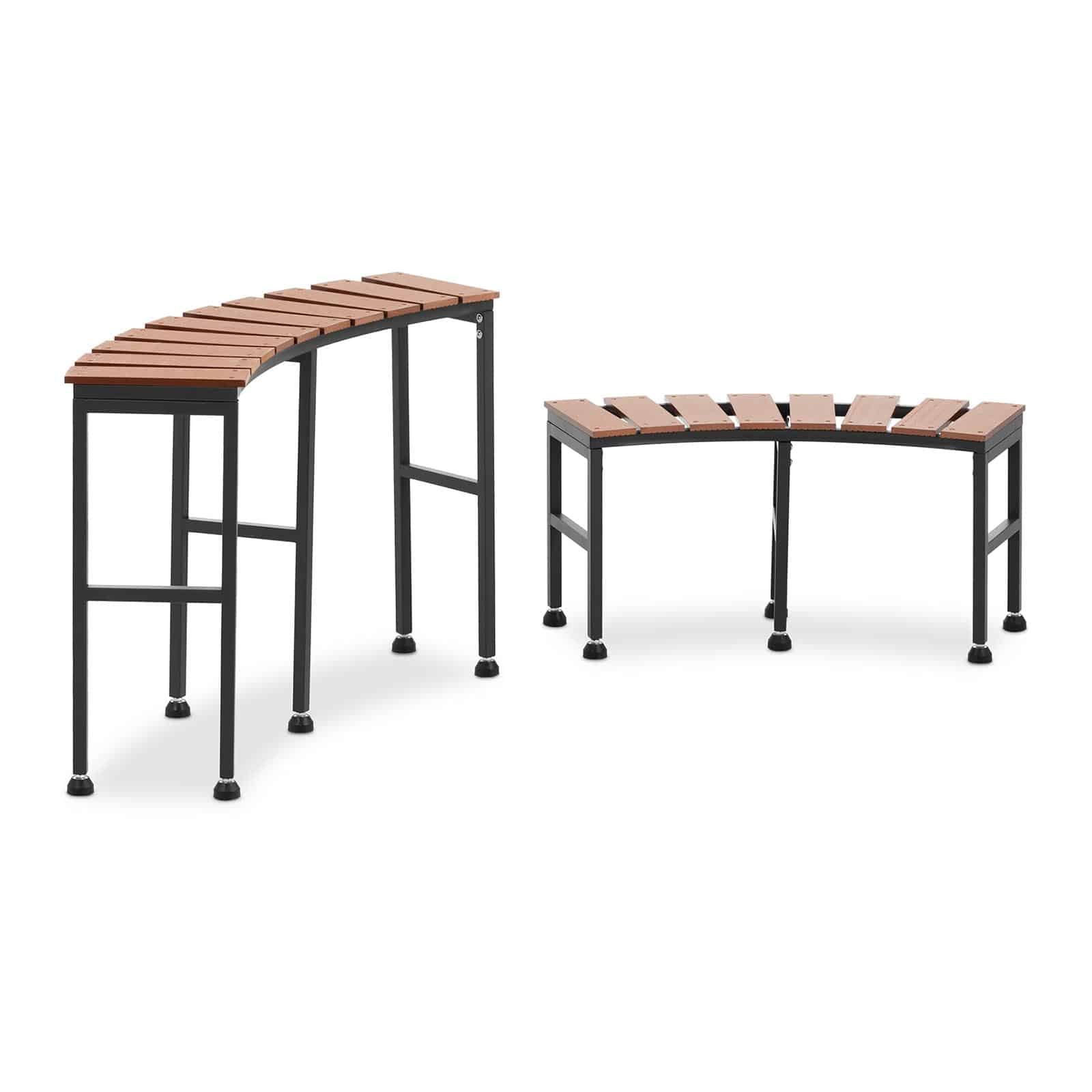 Contour spa gonflable Cadre de spa Rond Acier, bois composite Marron ...