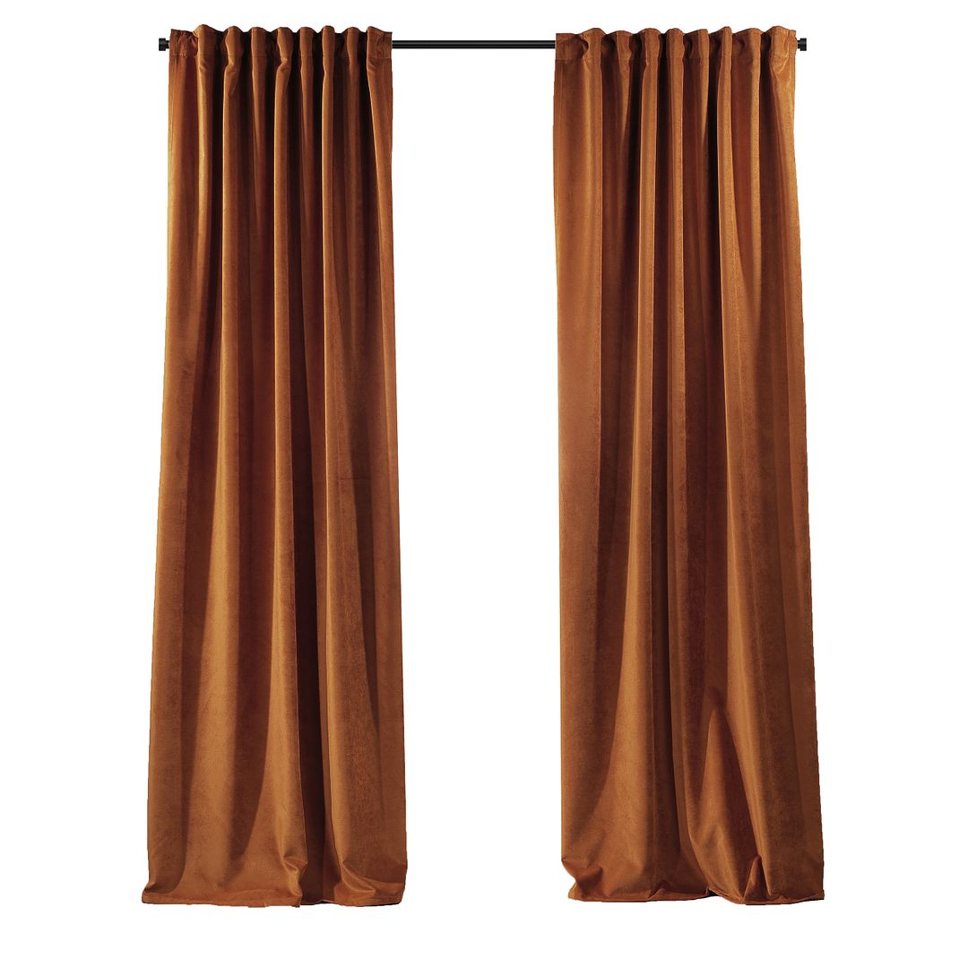 Rideau En Velours Extra Long de 1 Panneau Pimenter 280*500 | Leroy Merlin