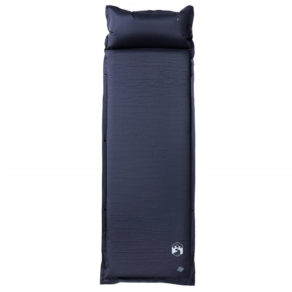 Colchón de camping autoinflable con con almohada 1 persona gris ...