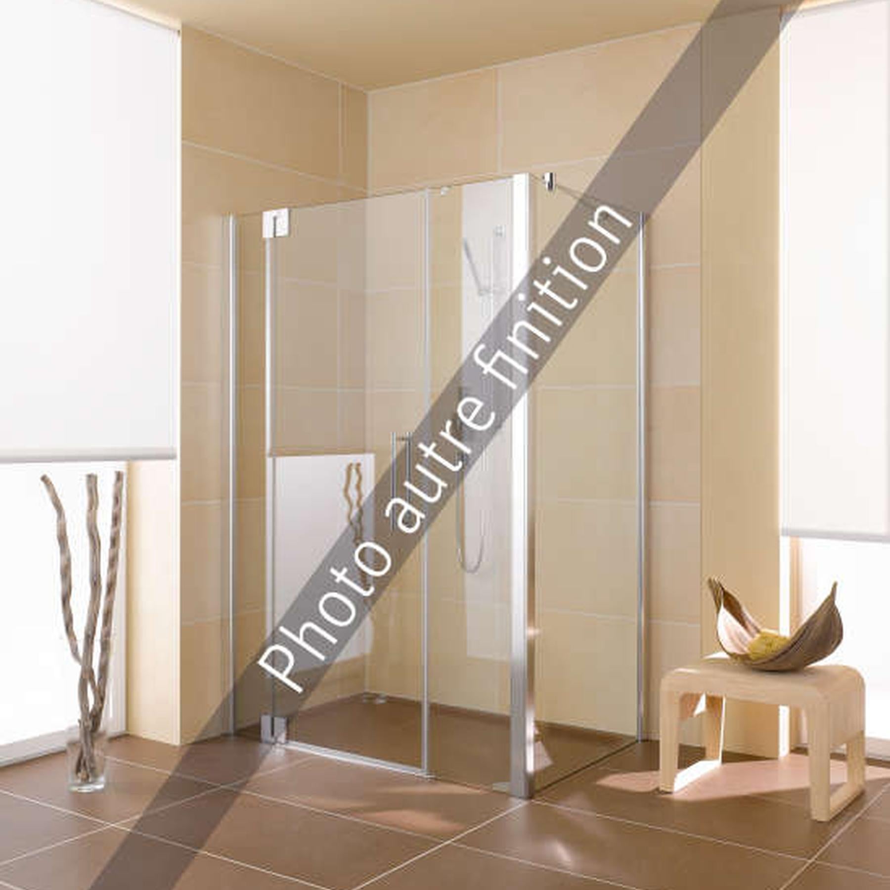 Paroi de douche pivotante largeur 143 cm hauteur 200 cm argent finition ...