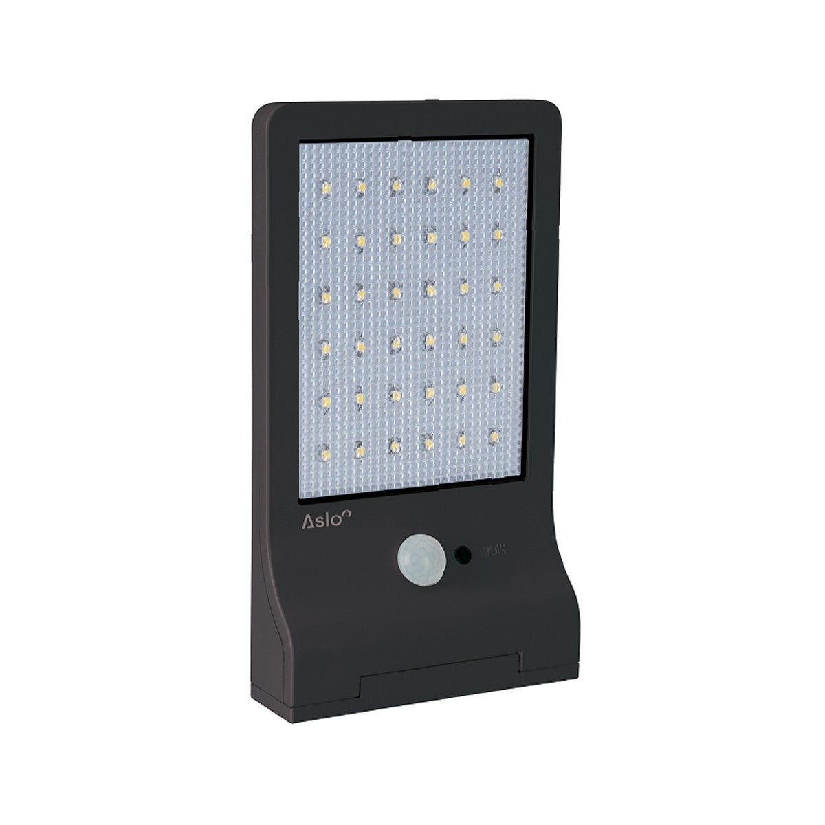 Lámpara LED solar 3W 370 lúmenes 6000K LI ION Exterior negro con ...