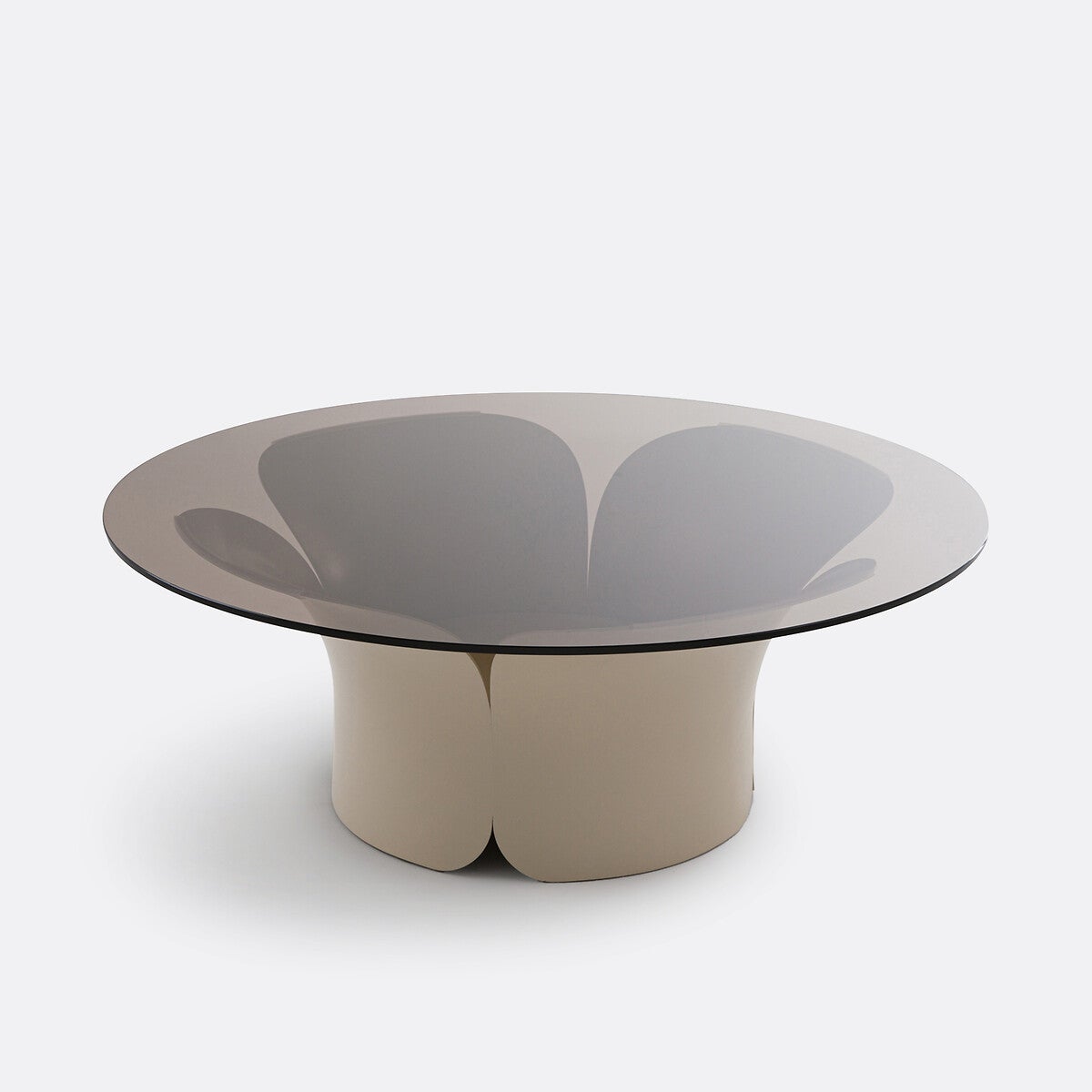 Table basse tulipe fer et verre Tessen - Beige - taille unique | Leroy ...