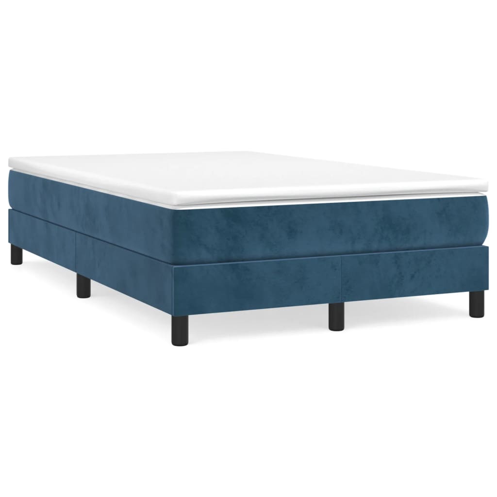 VidaXL Cama box spring con colchón terciopelo azul oscuro 120x200 cm ...