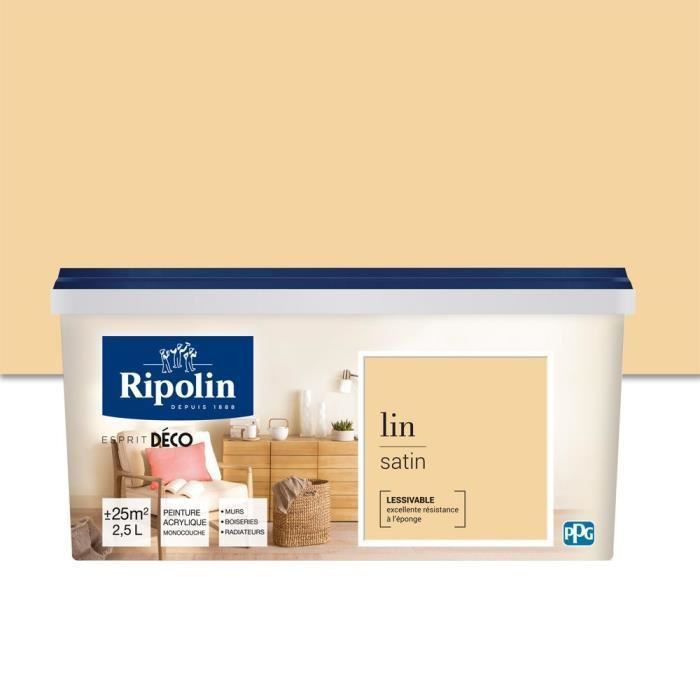 Ripolin Peinture Murale Toutes Pieces - Lin Satin, 2,5l | Leroy Merlin
